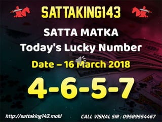 SATTA MATKA FIX GAME | KALYAN MATKA TIPS ONLINE | PPTX
