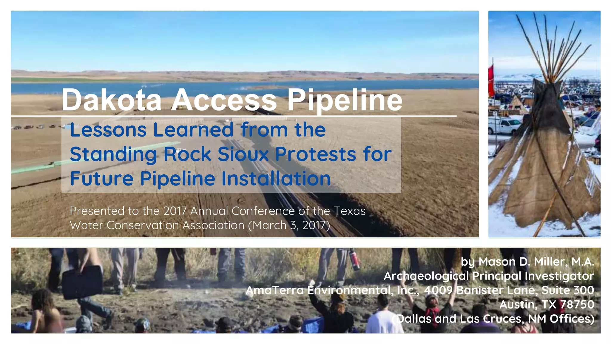 The Dakota Access Pipeline: Lessons Learned from the Standing Rock ...