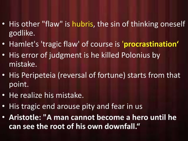 characteristics of tragic hero with reference to ' Hamlet', 'Dr ...