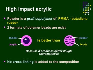 modified acrylics dental material | PPT | Chemistry | Science