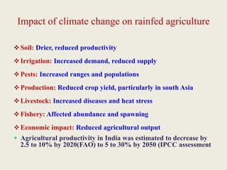 impact of climate change in rainfed agriculture | PPTX