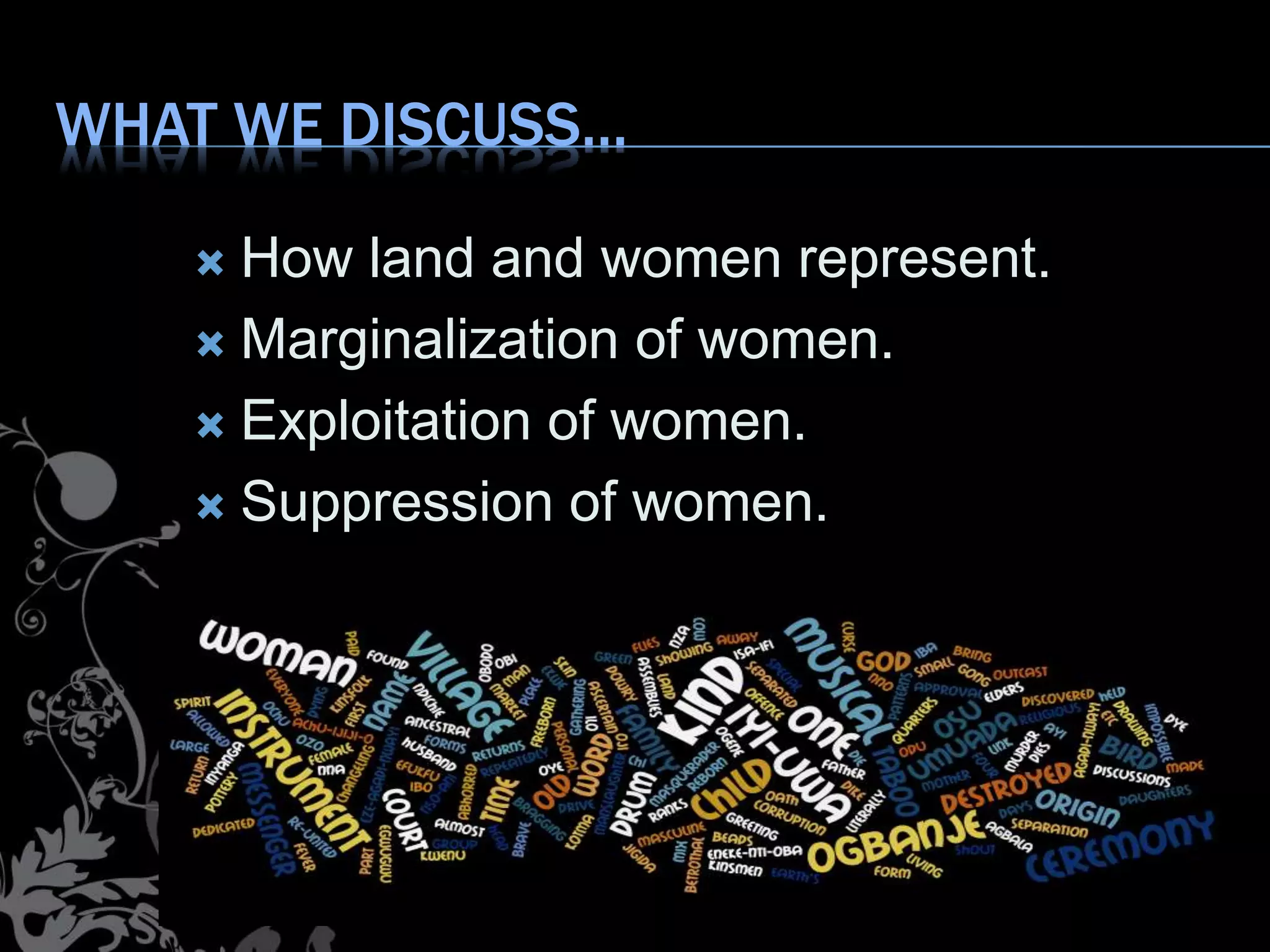 Representation of Women in African literature | PPT