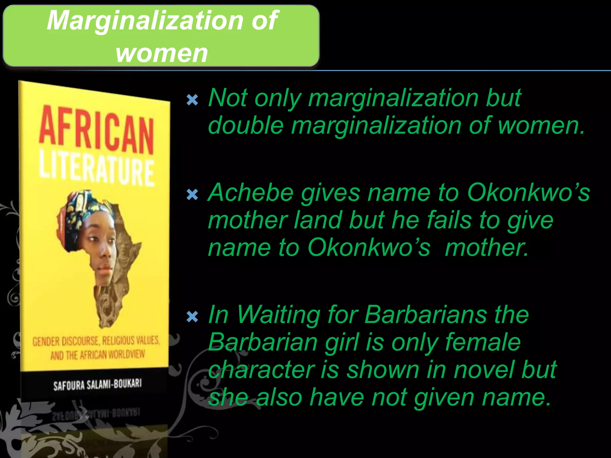 Representation of Women in African literature | PPT