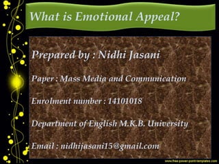 What is Emotional Appeal? | PPTX