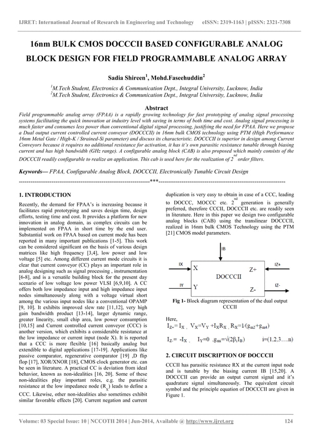 16nm bulk cmos docccii based configurable analog | PDF