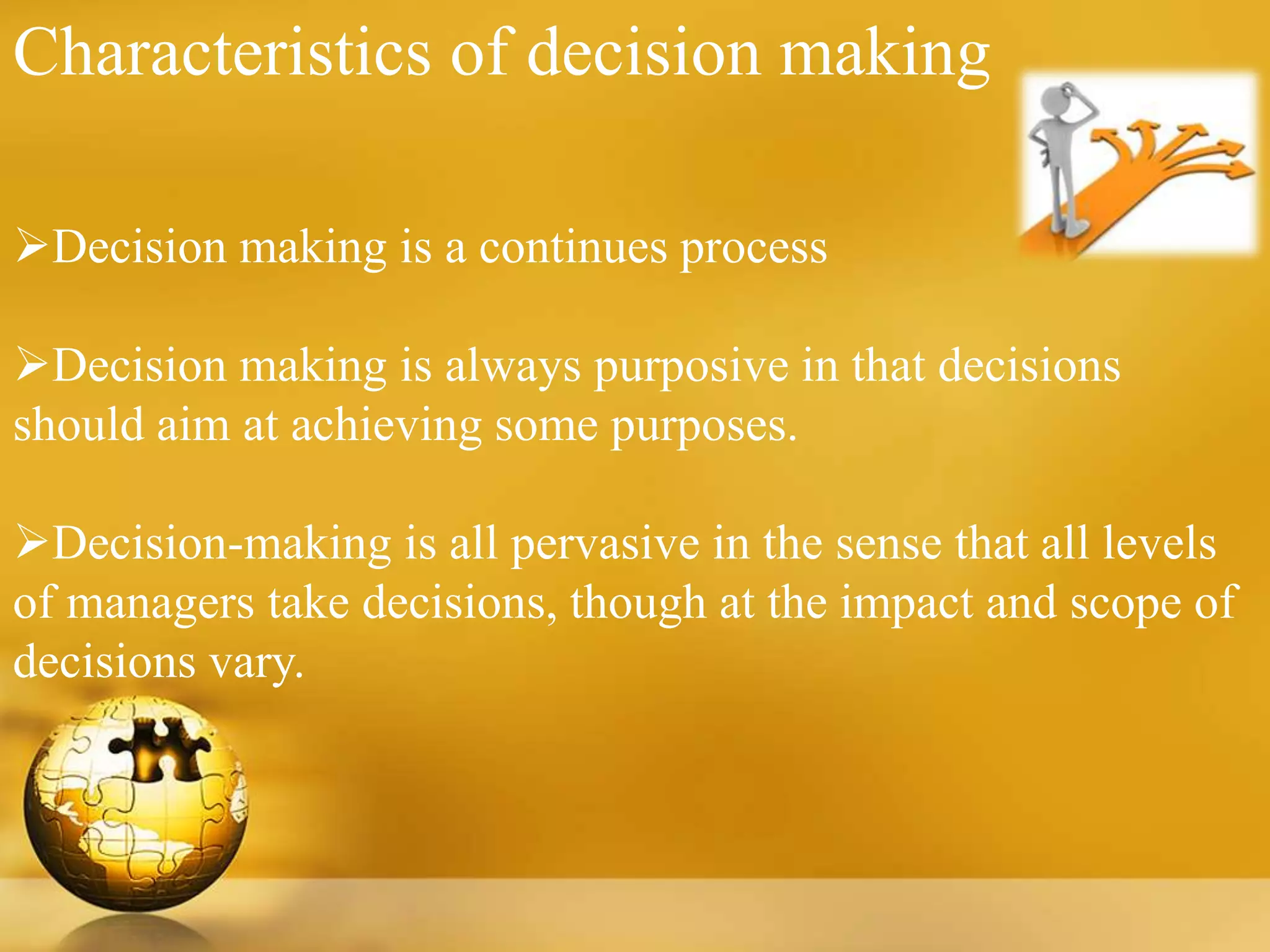 principles of Management- types of decision making | PPTX
