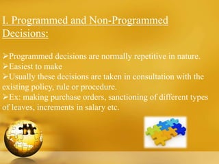 principles of Management- types of decision making | PPTX | Business ...