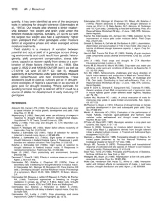 Analyses of moisture deficit grain yield loss in drought tolerant maize (Zea mays L.) germplasm ...