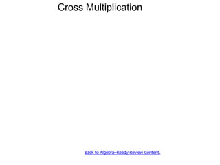 16 on cross multiplication | PPTX | Desserts and Baking | Food & Drink