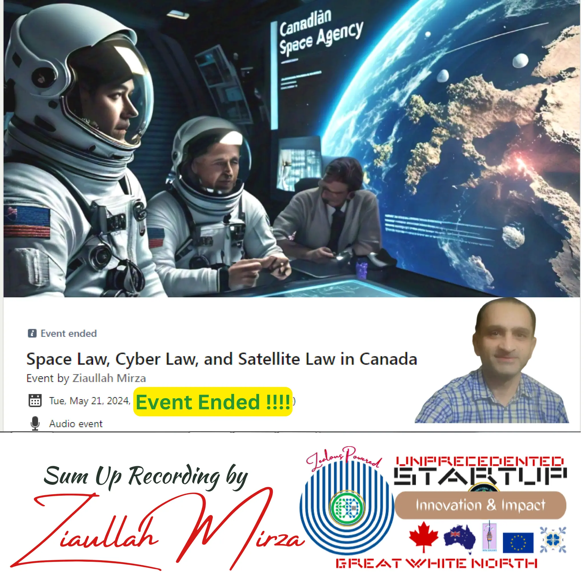 16 Online Events by Ziaullah Mirza as a speaker for Cyber Law, Space Law & Satellite Law | PDF