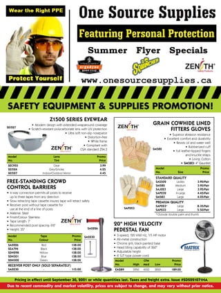 SUMMER FLYER SAFETY SPECIALS till September 30, 2021 | PDF