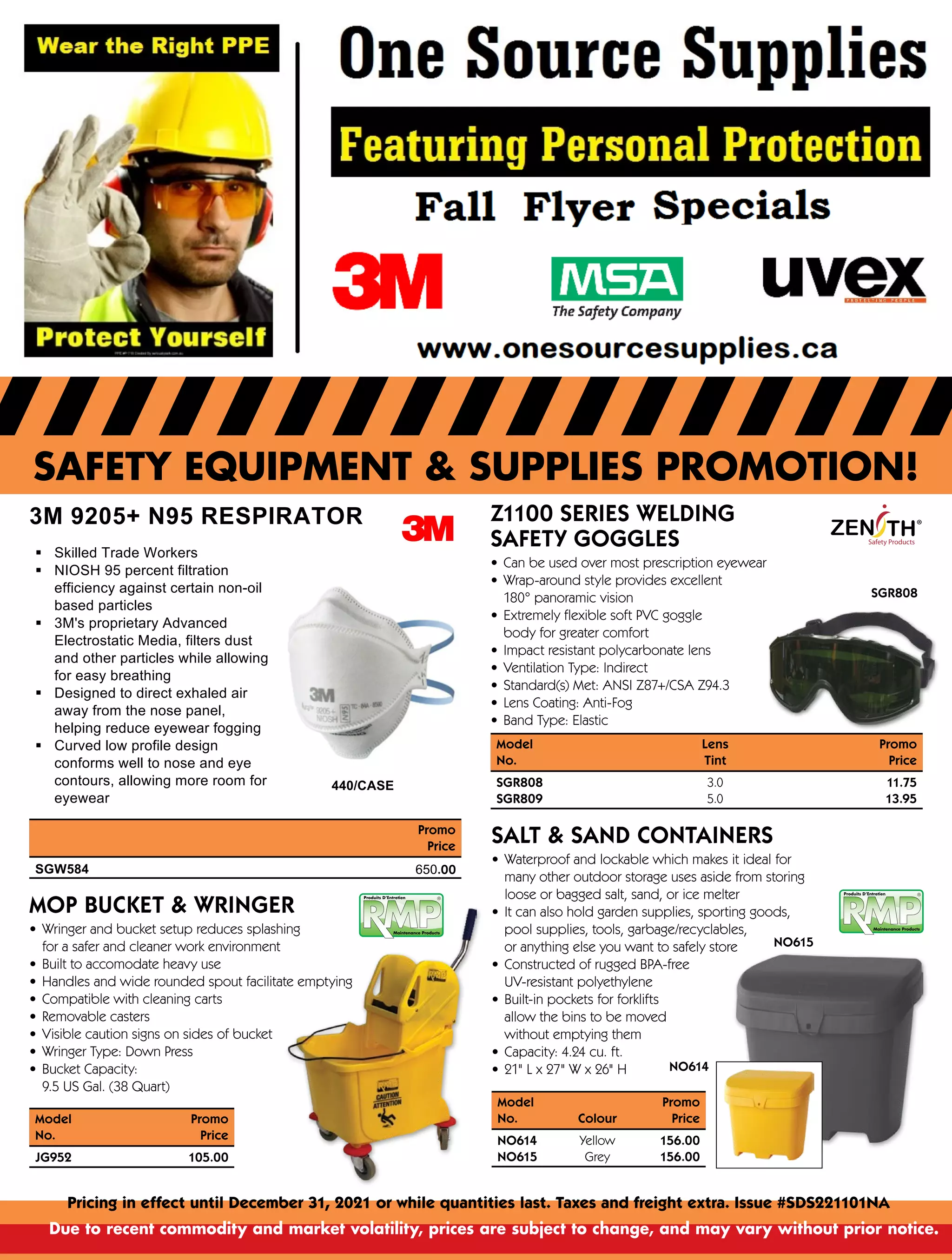 FALL SAFETY FLYER SPECIALS: New 3M Skilled Trades Respirators **EXPIRED ...