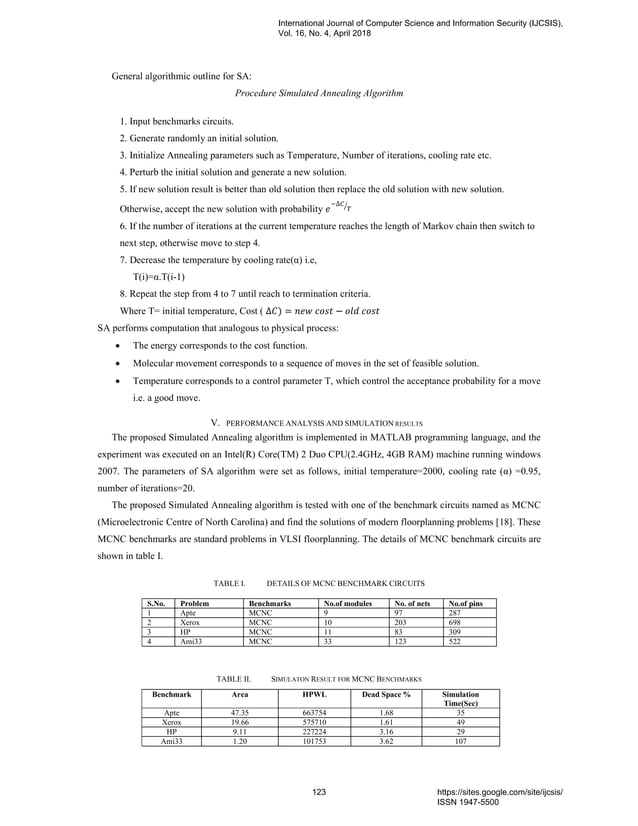 Simulated Annealing Algorithm for VLSI Floorplanning for Soft Blocks | PDF