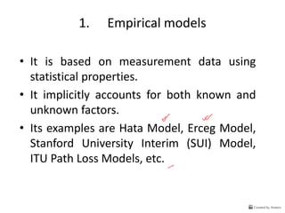 16_Path_Loss_Model (1) or propagation models | PDF