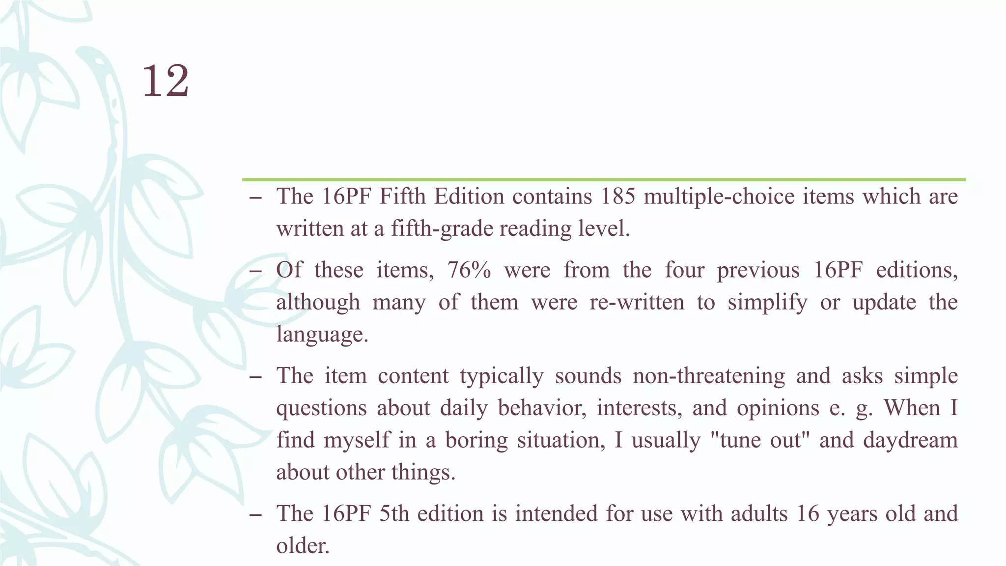 16 personality factor | PPTX