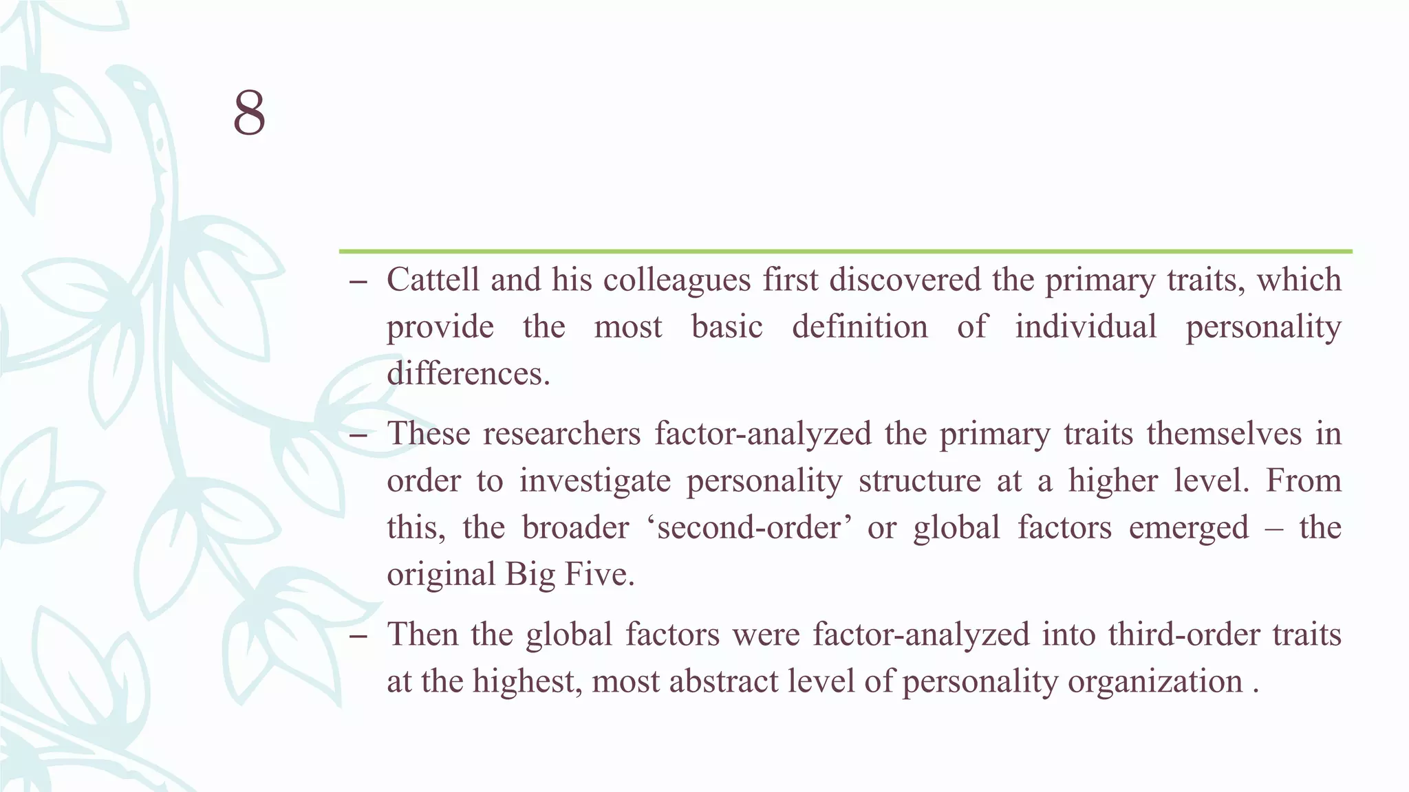 16 personality factor | PPTX