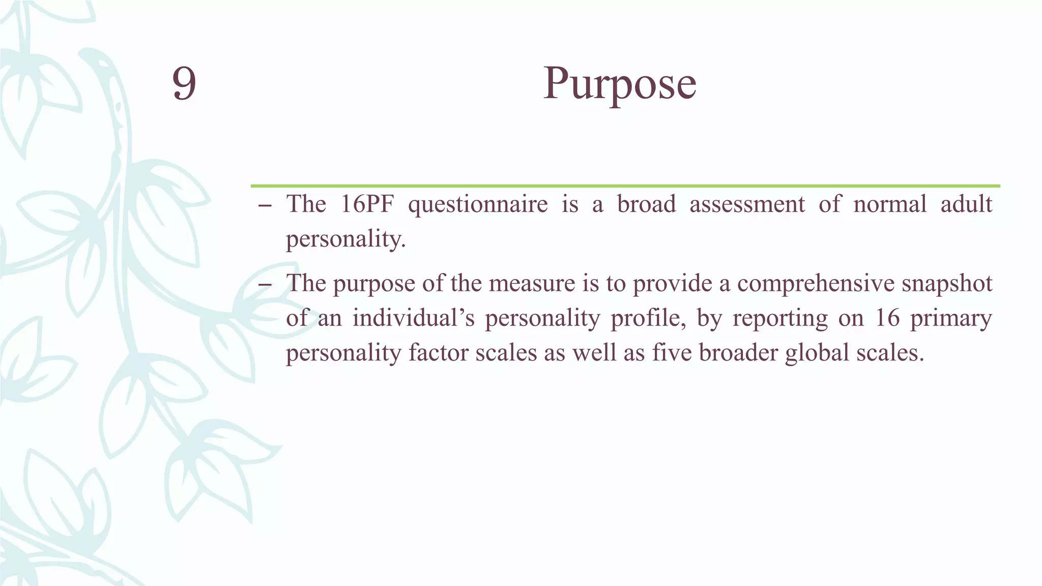 16 personality factor | PPTX