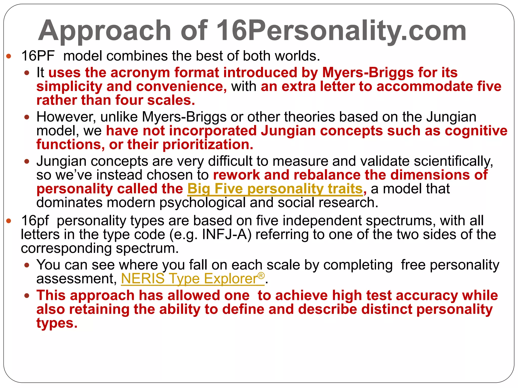 16 personality Types | PPTX