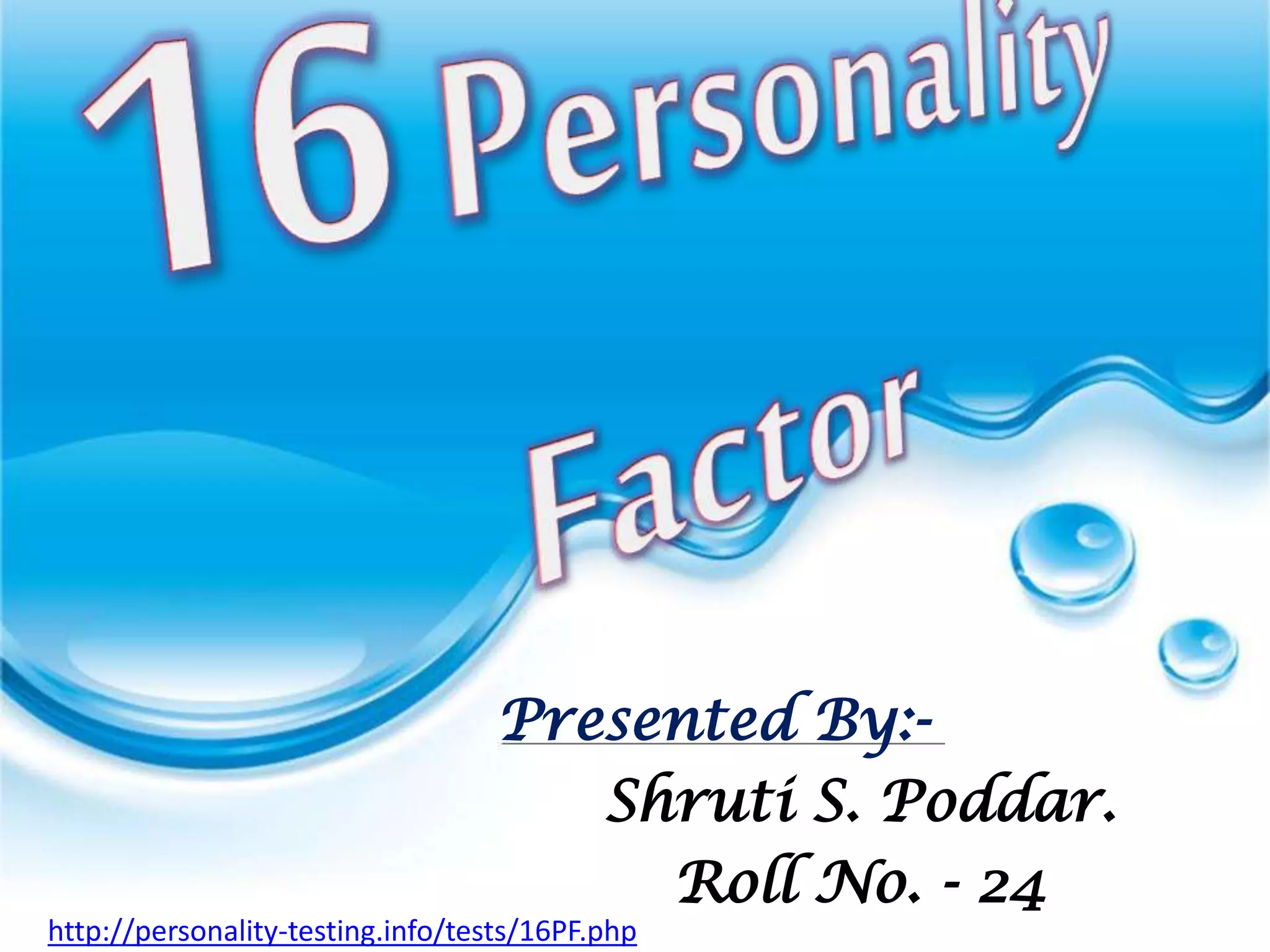 16 Personality Factor | PPTX