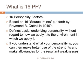 16 pf psychometric test details | PPTX