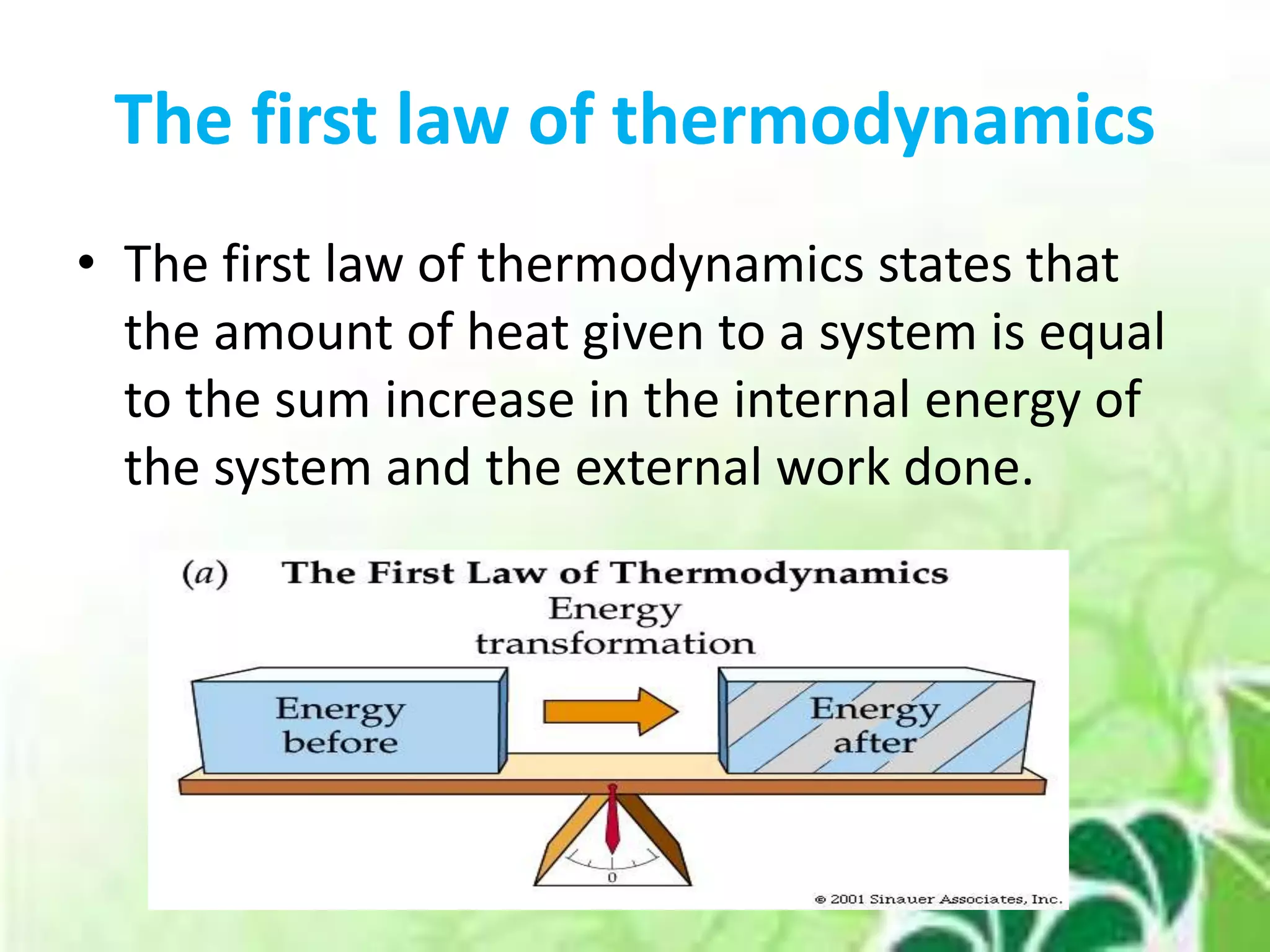 First law of thermodynamics | PPTX