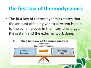First law of thermodynamics | PPTX