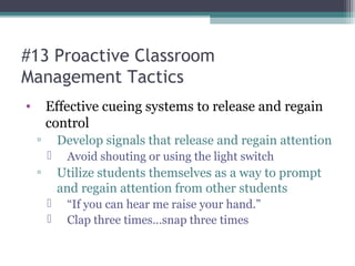 16 proactive classroom management | PPT