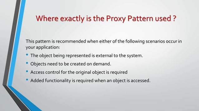 Proxy Design Patterns | PPTX