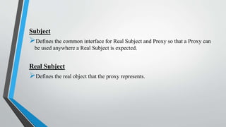 Proxy Design Patterns | PPTX