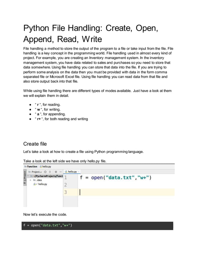 Python File Handling Docx