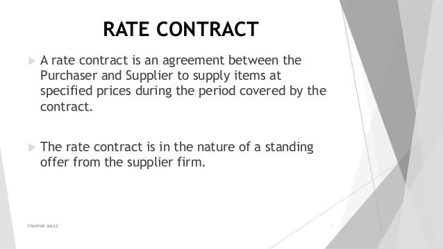 rate contract