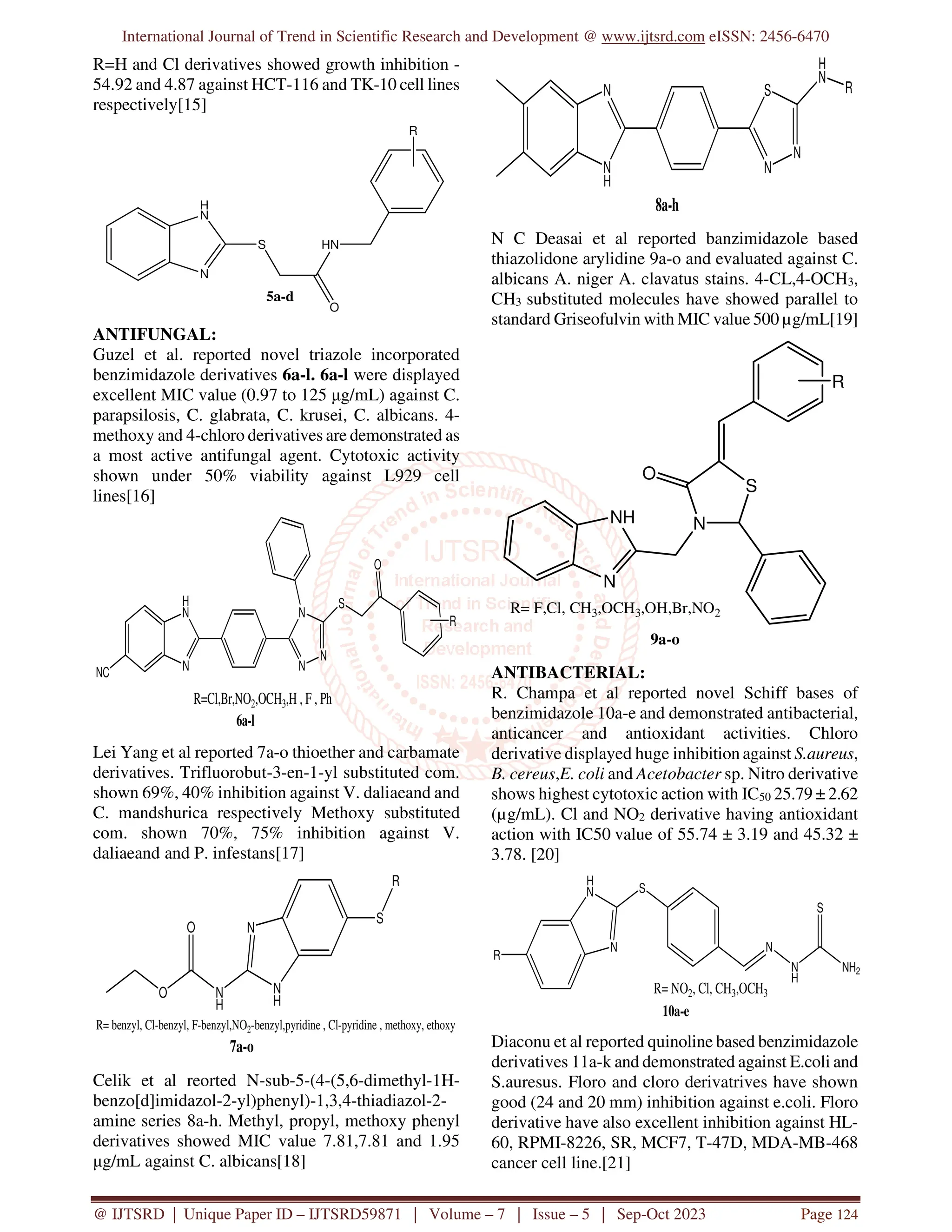 Recent Bioactive Benzimidazole Derivatives A Review | PDF