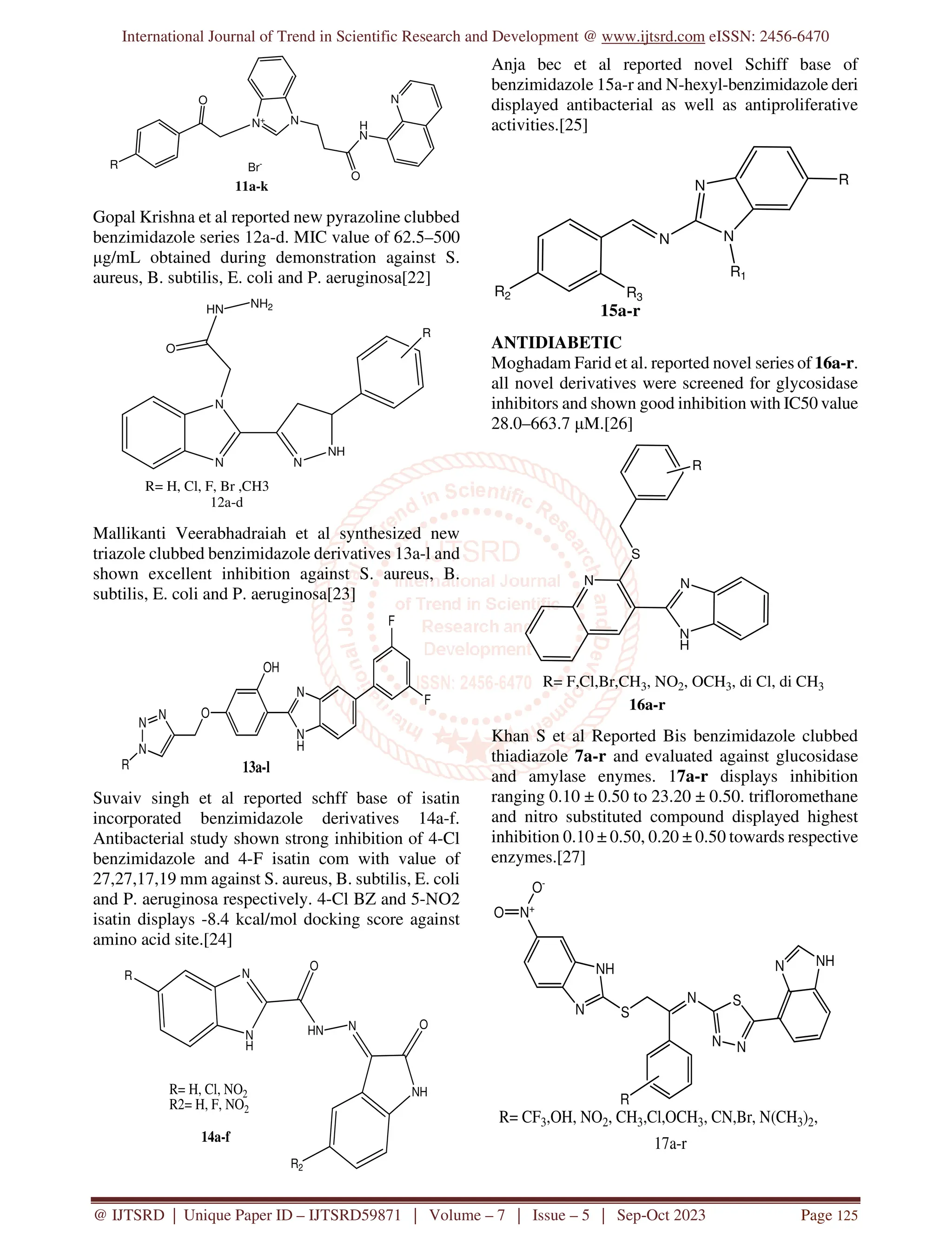 Recent Bioactive Benzimidazole Derivatives A Review | PDF