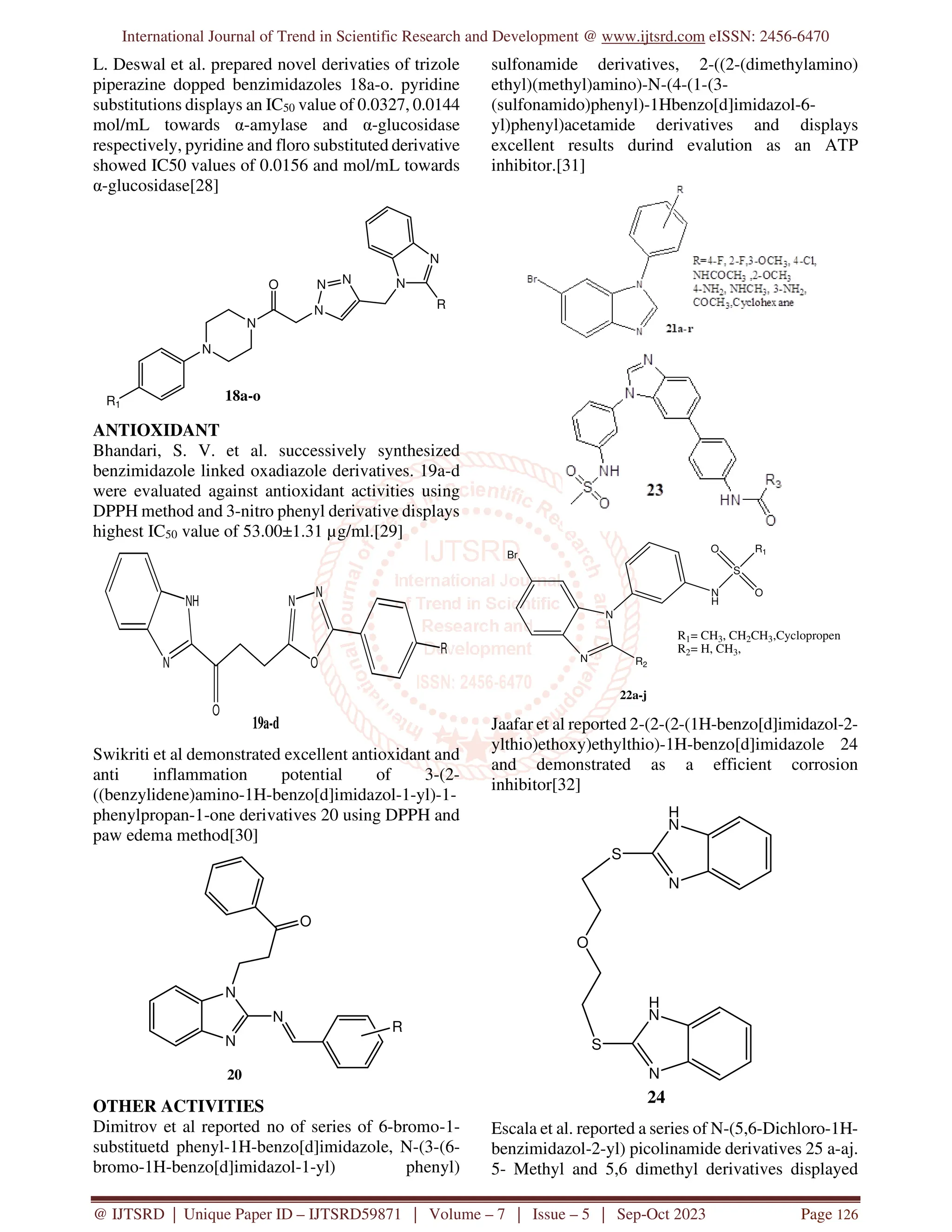 Recent Bioactive Benzimidazole Derivatives A Review | PDF