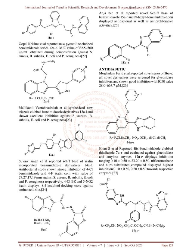 Recent Bioactive Benzimidazole Derivatives A Review | PDF | Pharmaceutical Drugs | Medical Health