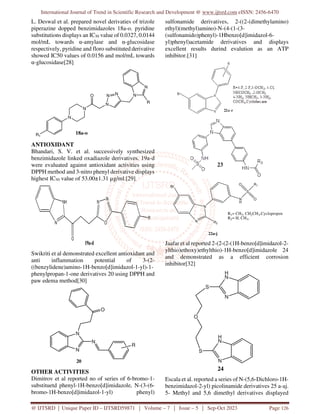 Recent Bioactive Benzimidazole Derivatives A Review | PDF