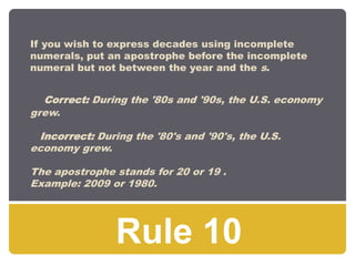 16 Rules For Writing Numbers | PPTX