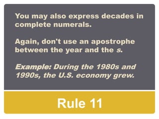 16 Rules For Writing Numbers | PPTX