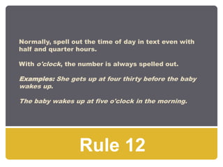 16 Rules For Writing Numbers | PPTX
