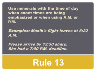 16 Rules For Writing Numbers | PPTX