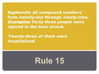 16 Rules For Writing Numbers | PPTX