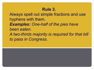 16 Rules For Writing Numbers | PPTX