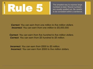 16 Rules For Writing Numbers | PPTX