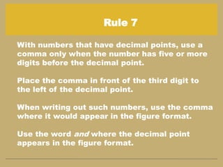 16 Rules For Writing Numbers | PPTX