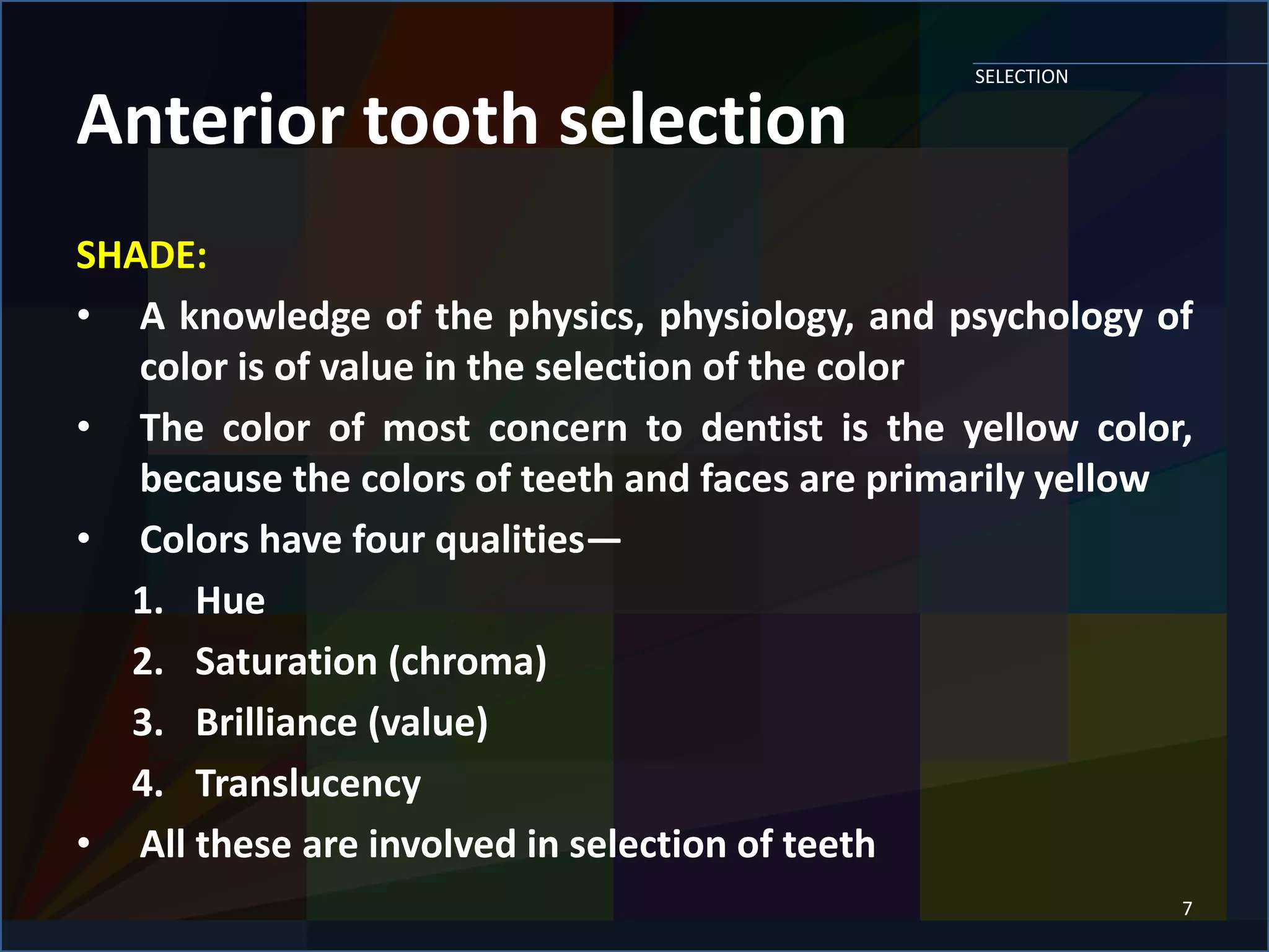 SELECTION AND ARRANGEMENT OF ARTIFICIAL TEETH | PPTX