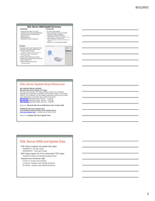Spatial Data in SQL Server | PDF