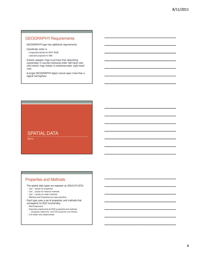 Spatial Data in SQL Server | PDF