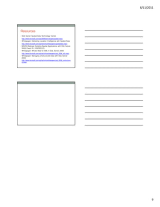 Spatial Data in SQL Server | PDF