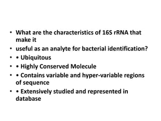 16 s rdna sequence analysis ANITA MARGRET bhc | PPTX