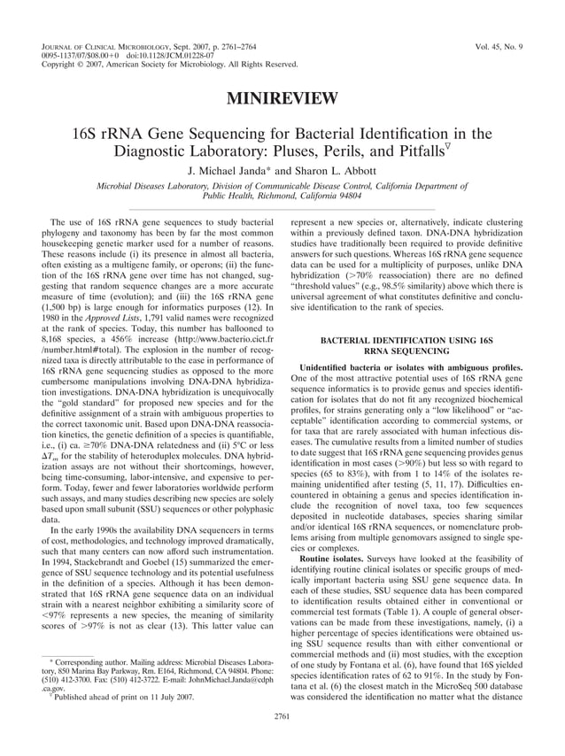 16s r rna | PDF | Biological Sciences | Science